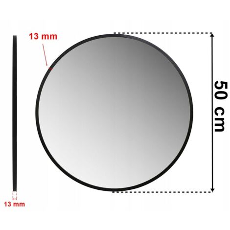Miroir moderne Sander 50 cm noir