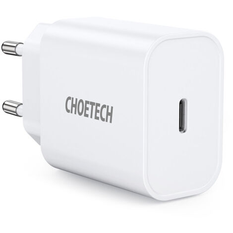 Chargeur USB Type C PD 20W blanc
