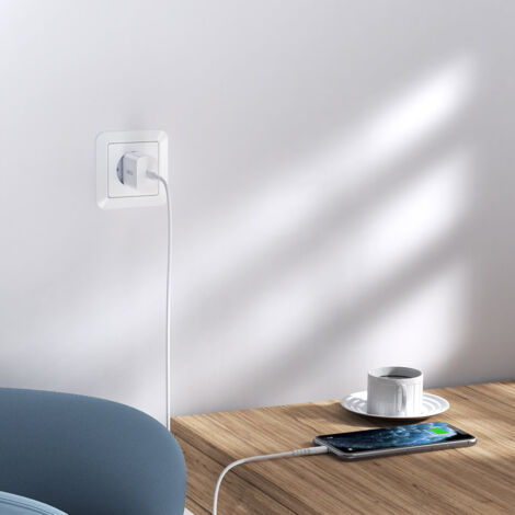 Chargeur USB Type C PD 20W blanc
