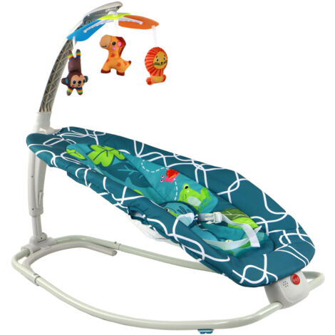 Bouncer Rocker 2in1 Siège à bascule pour enfants Sons Vibrations Grenouille