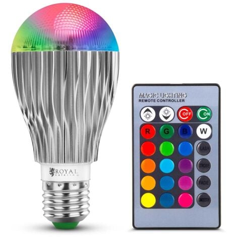 Ampoule LED RGB changeant de couleurs 16 couleurs 5 modes 5W + télécommande