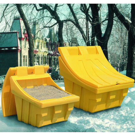 Conteneur pour sable, sable et sel pour trottoirs, 150 kg, vert