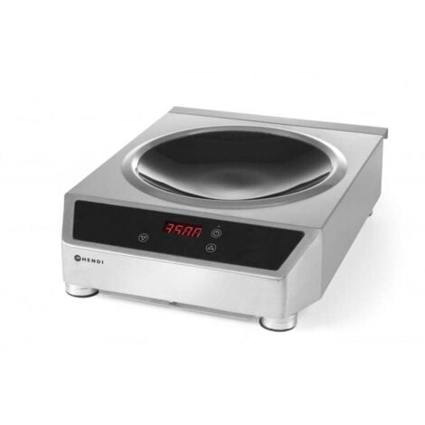 Wok induction 3100W avec poêle induction Profi Line - Hendi 239681