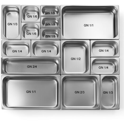 Bac GN 1/4, inox, Profi Line, hauteur 65 mm - Hendi 801635