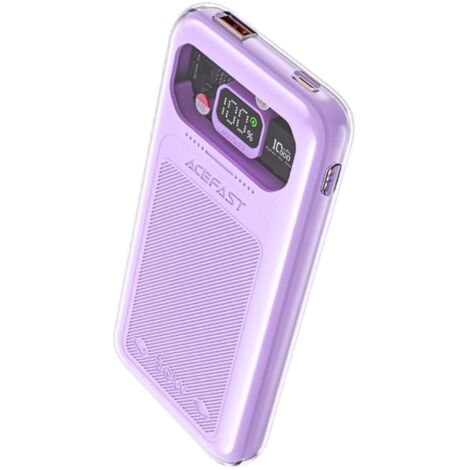 Powerbank 10000mAh Sparkling Series charge rapide 30W violet