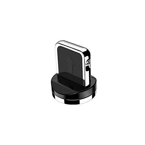 Embout de prise magnétique pour câble Lightning pour iPhone, argenté