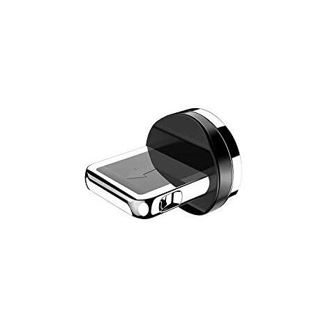 Embout de prise magnétique pour câble Lightning pour iPhone, argenté