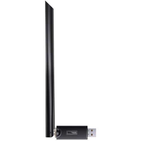 Carte réseau WiFi USB externe 2,4 GHz 5 GHz 650 Mo/avec antenne 6 dBi, noire