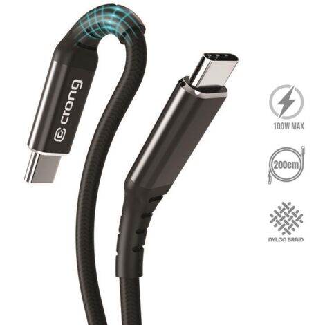 Crong Armor Link - Câble de charge rapide USB-C vers USB-C 100W 5A ...