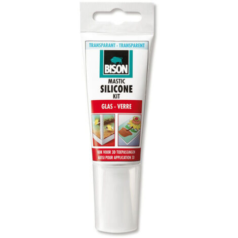 Bison 6301462 Kit Silicone Verre Transparent 60ml
