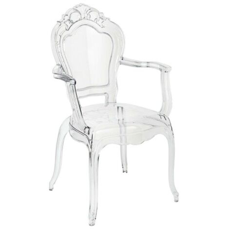 Chaise KING ARM transparente - polycarbonate
