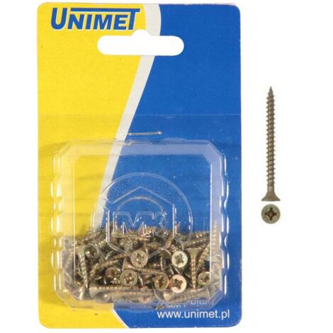 VIS À BOIS GALVANISÉE JAUNE 3,550MM OP-50PCS - 509 3,550UC