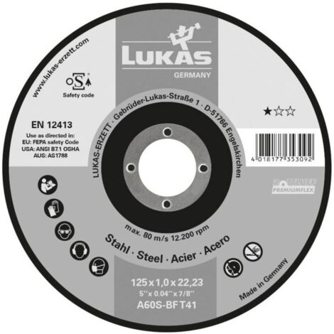 Disque plat T1A 1251,622 A46T-BF PREMIUMFLEX - T1A 125 1,6R