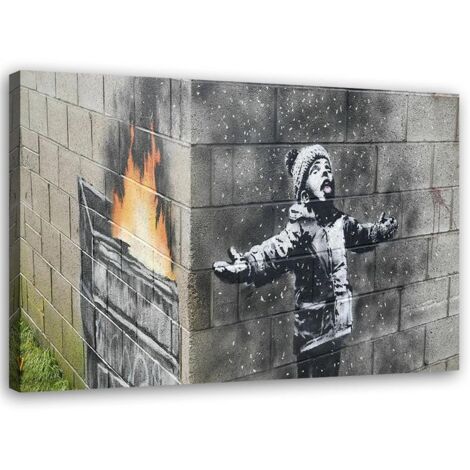 Tableau mural Port Talbot Boy Banksy - 100x70