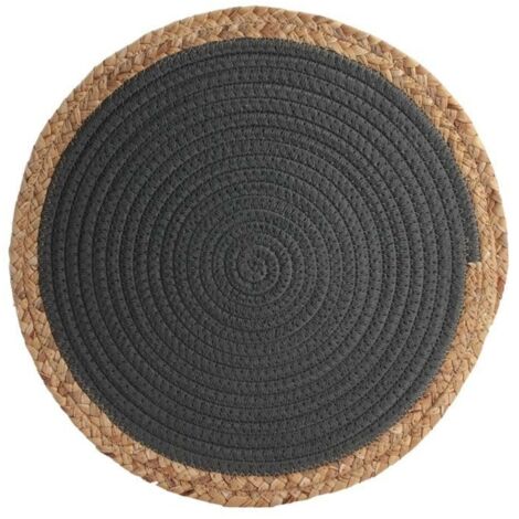 Set de table en jonc de mer, gris, 38 cm