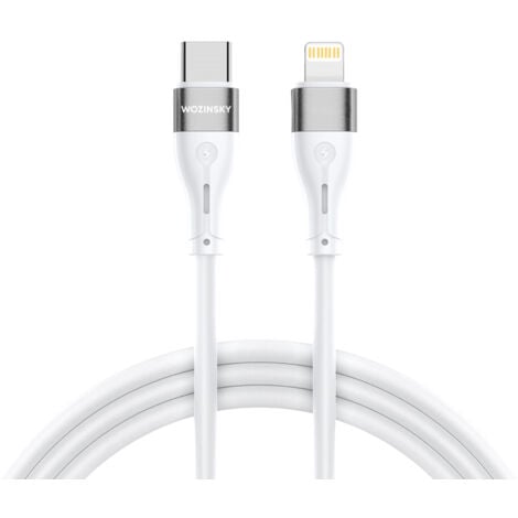 Câble pour iPhone USB-C - Lightning PD 27W 2m blanc