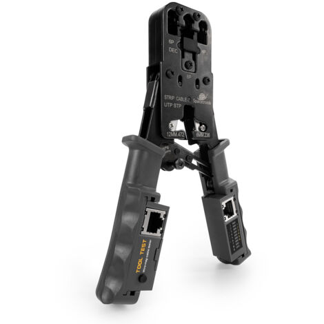 Pince à sertir RJ45/RJ12/RJ11 avec testeur LAN NT-CT04