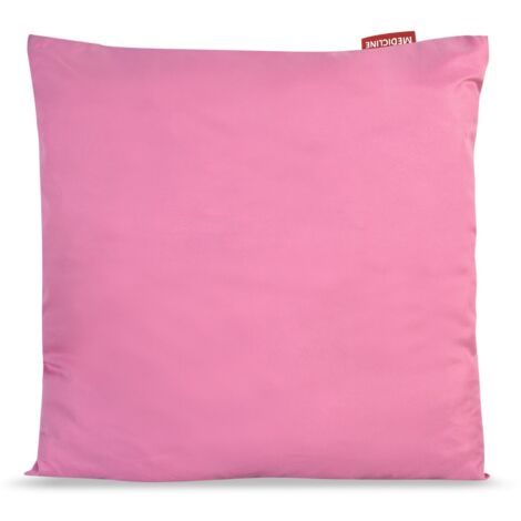 Oreiller 40x40 cm anti-allergique microfibre silicone rose