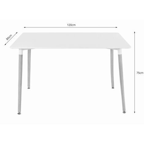 Table ADRIA 120cm x 80cm - noir