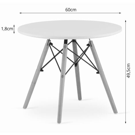 Table ronde MAKSI 60 cm - blanc