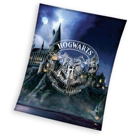 Couverture polaire 130x170 fermeture éclair Harry Potter (corail)