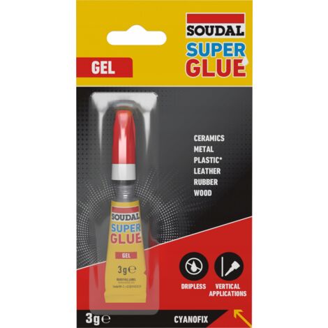 SOUDAL COLLE FORTE SUPER COLLE GEL CÉRAMIQUE MÉTAL PLASTIQUE CUIR BOIS