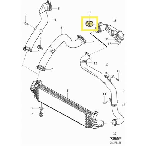 TURBINE DE REFROIDISSEUR INTERMÉDIAIRE VOLVO V70 31219682