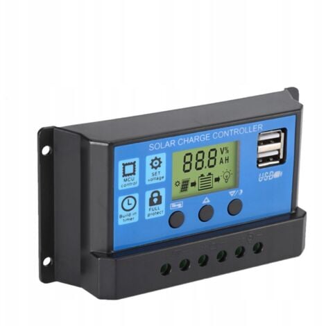 RÉGULATEUR DE CHARGE CONTRÔLEUR SOLAIRE 30A 12V 24V