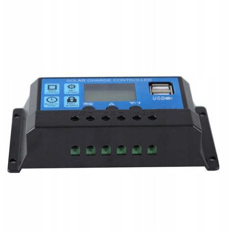 RÉGULATEUR DE CHARGE CONTRÔLEUR SOLAIRE 30A 12V 24V