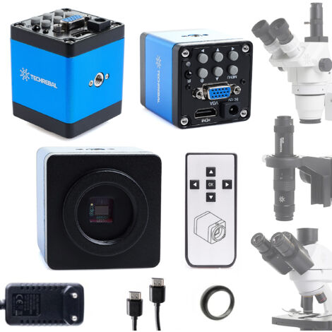 Techrebal "Blue Lagoon" Caméra FULL HD HDMI 2.0MP pour microscope bleu ...