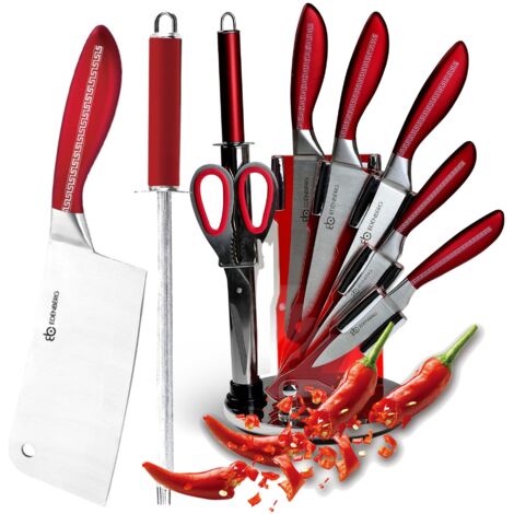 COUTEAUX SUPPORT ROTATIF CISEAUX CLEADER EDENBERG 8PCS ACIER EB-911