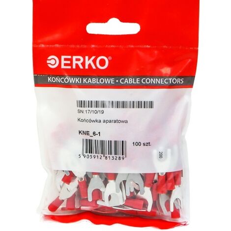 Embout de fourche isolé KNE 1mm M6 100pcs ERKO