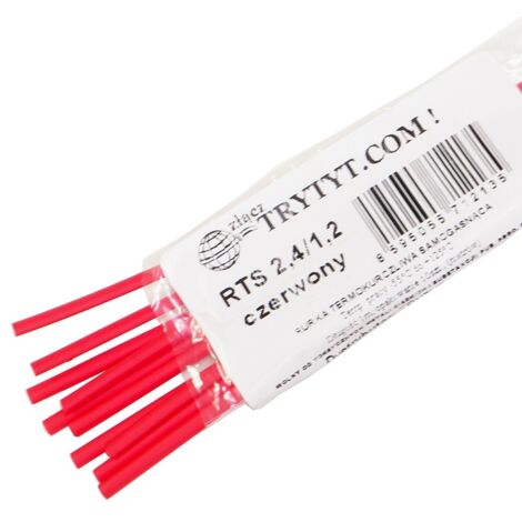 10x Gaine thermorétractable RTS 2.4/1.2 rouge