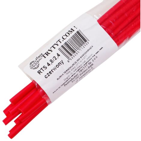 10x Gaine thermorétractable RTS 4.8/2.4 rouge