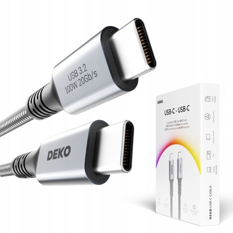 CÂBLE DE CHARGE RAPIDE USB C 100W POUR ANDROID AUTO TYPE C USB3.2 COURT ...