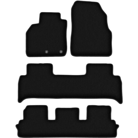 Tapis de sol en velours noir BASIC pour Renault Grand Scenic III 7 places (2009-2015)