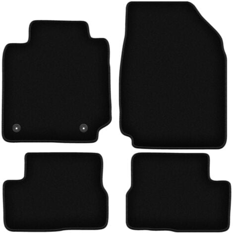Tapis de sol en velours noir BASIC pour : Nissan Micra K12 à hayon (2002-2010)