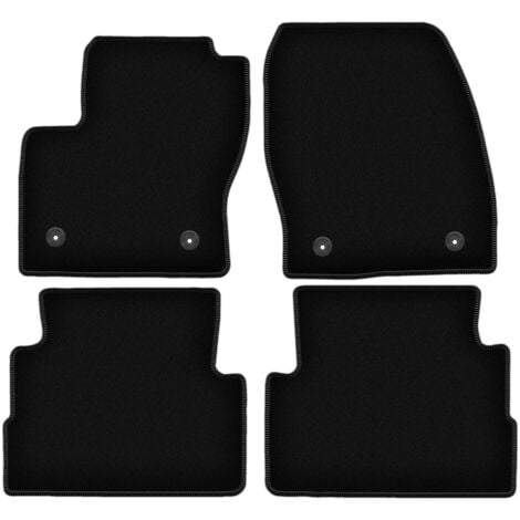 Tapis de sol en velours noir BASIC pour : Ford Kuga MK2 SUV (2012-2019)