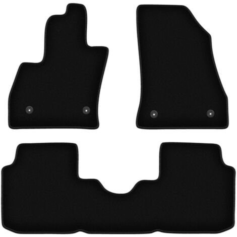 Tapis de sol en velours noir BASIC pour monospace Fiat 500L (2012-)