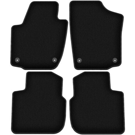 Tapis de sol en velours noir BASIC pour : Skoda Rapid liftback, berline, spaceback, break (2013 ...