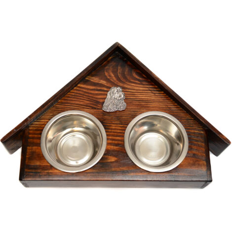 Cocker Spaniel Américain - Support en bois avec gamelles pour chien ...