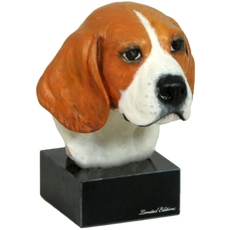 Beagle - statuette peinte, statue figurine, réalisée par l'artiste ...