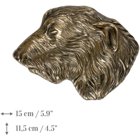 Plaque commémorative Irish Wolfhound Art-Dog en bois et argenté 20x25 ...