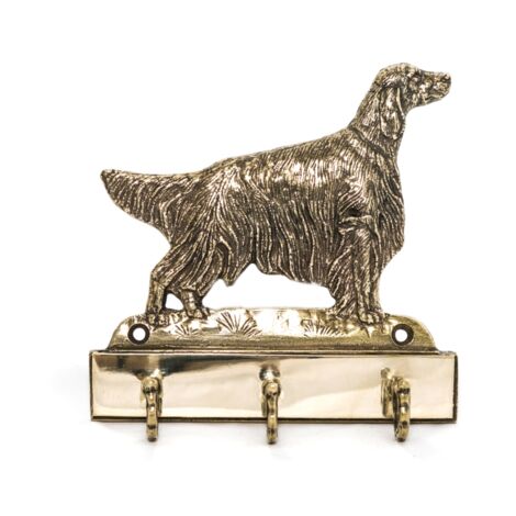 Setter anglais, Laverack - Porte-clés avec chien, support en laiton ...