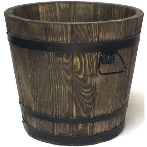 Pot de fleur en bois de pin 35xH31, palissandre