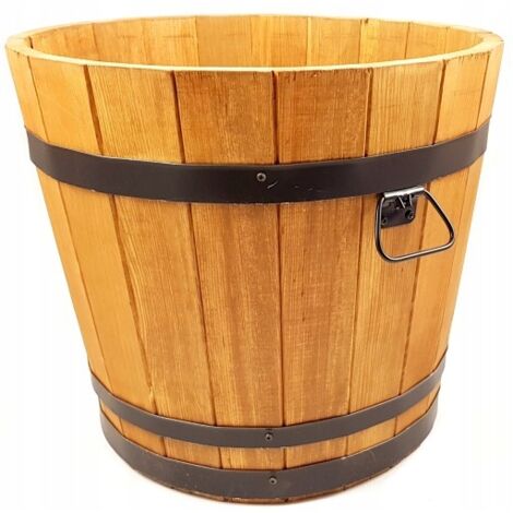 Pot de fleur en bois de pin 50xH45, chêne