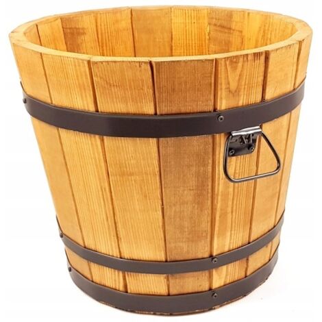 Pot de fleur en bois de pin 42xH38, chêne