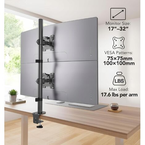 Support vertical pour double écran Ergonomique vertical 32 VESA