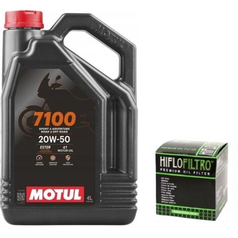 Huile MOTUL 7100 4L 20W50 + Filtre à huile Hiflo HF164 4T R 1200 GS GT ...