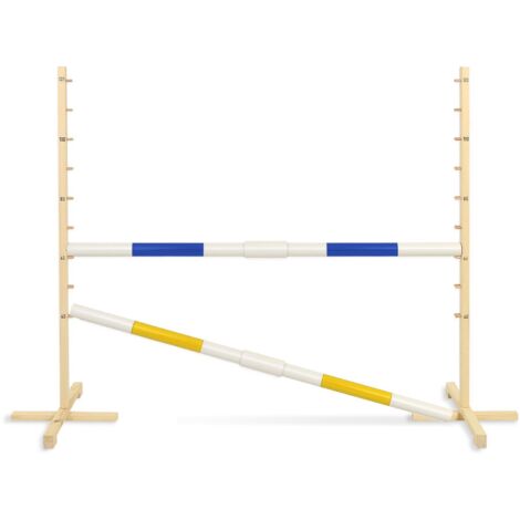 Obstacle de saut pour Hobby Horse 160 cm, h-120 cm, deux poutres - bleu ...